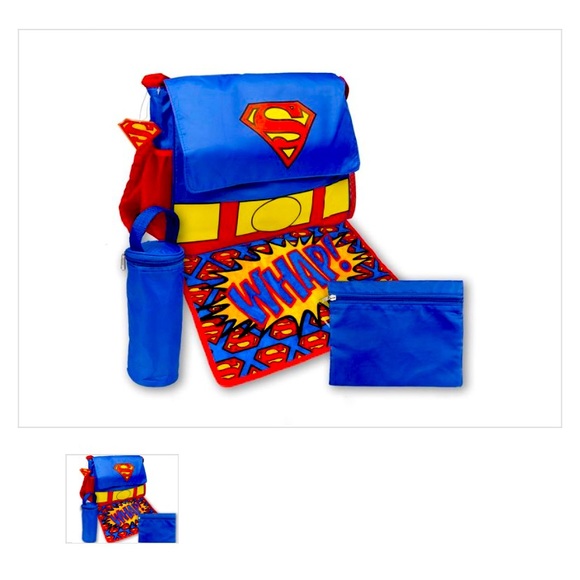 DC Comics | Accessories | Superman Symbol 5piece Diaper Bag Set | Poshmark
